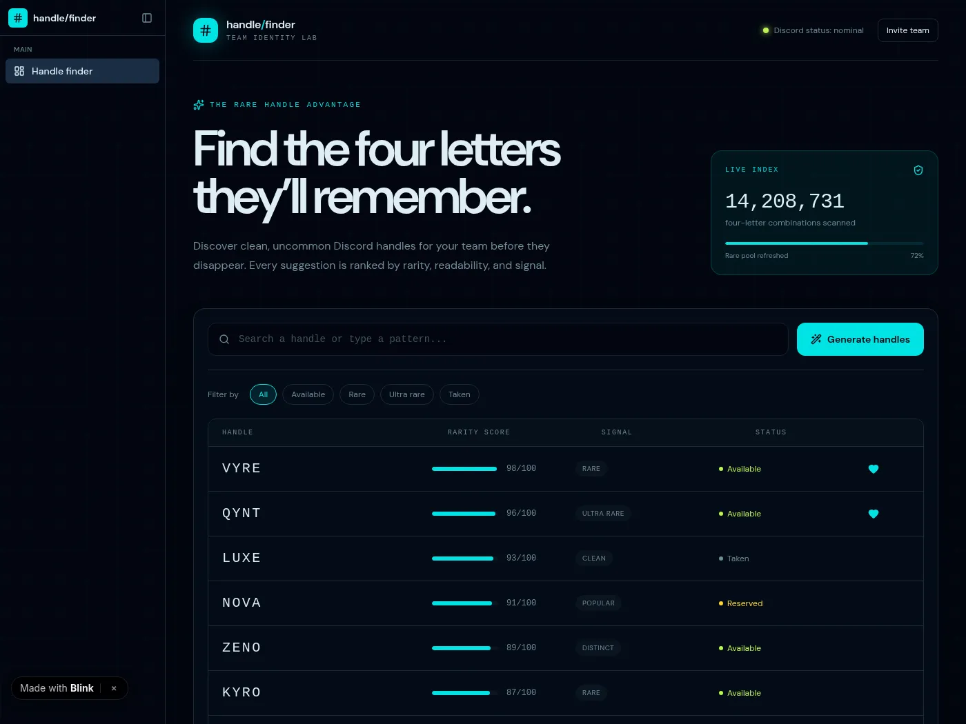 Discord Handle Finder
