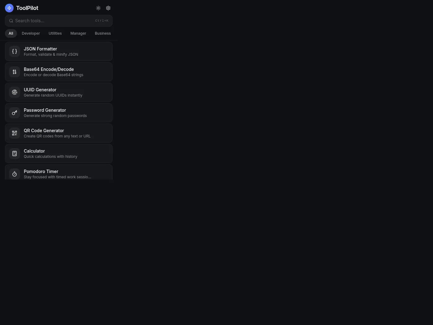 ToolPilot Productivity Hub