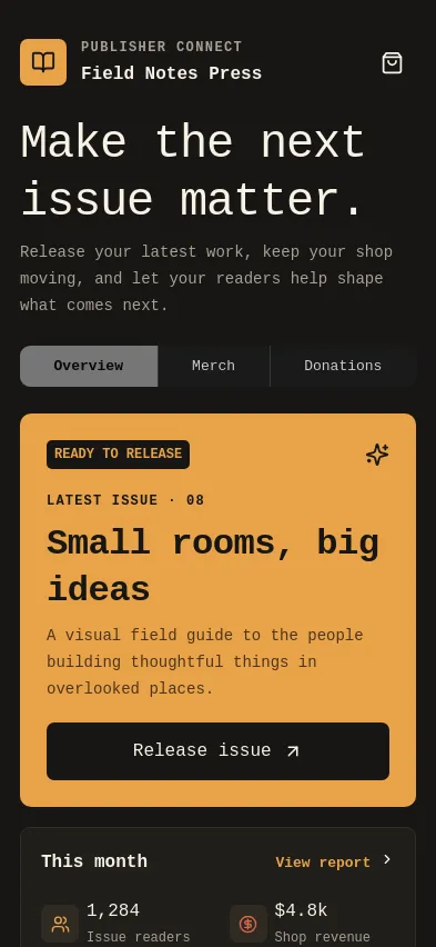 Publisher Connect App