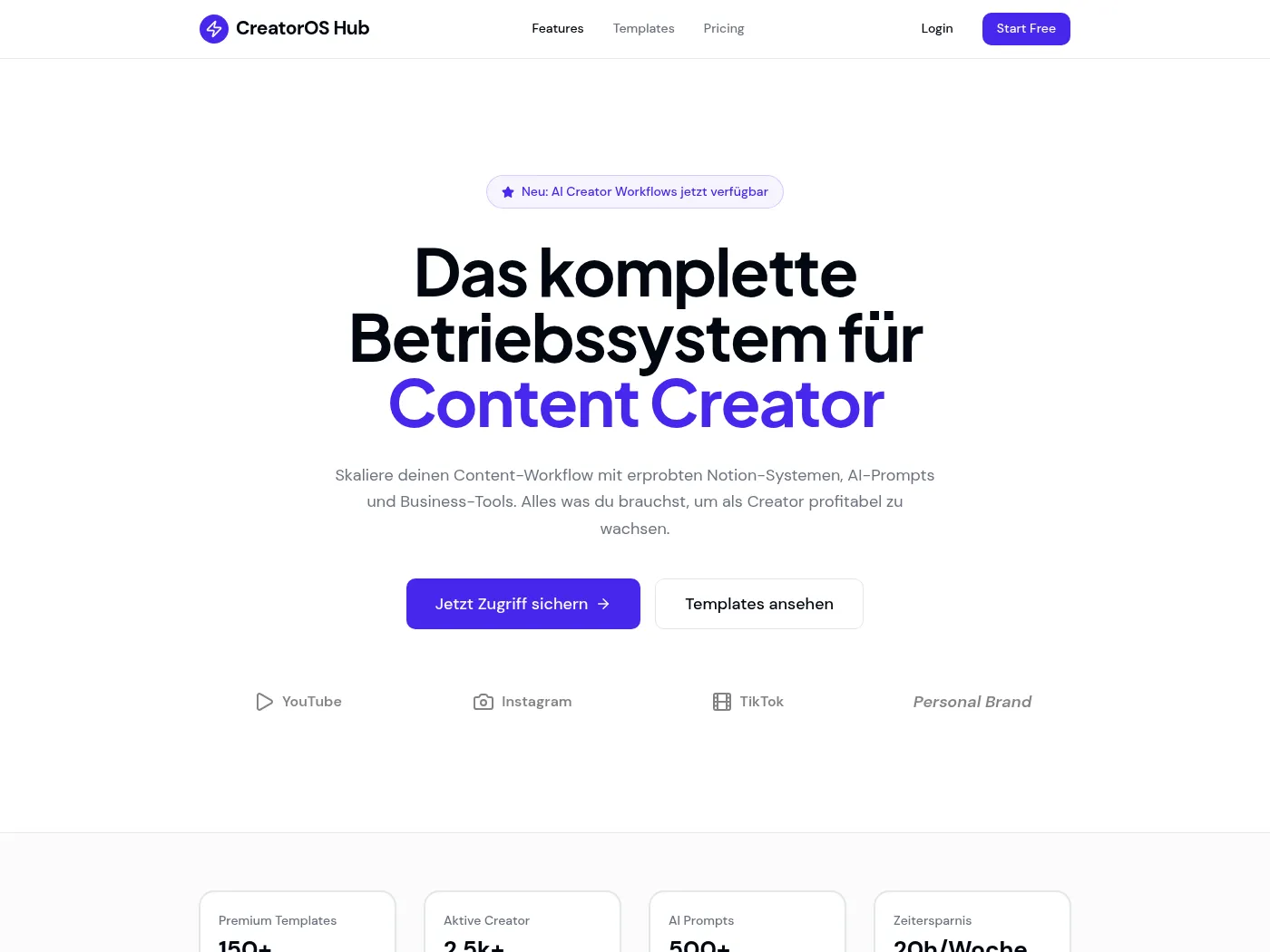 CreatorOS Hub