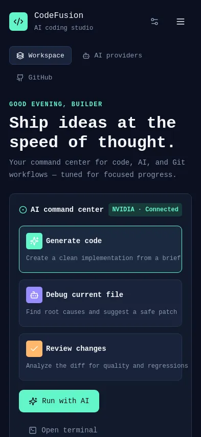 CodeFusion AI Studio