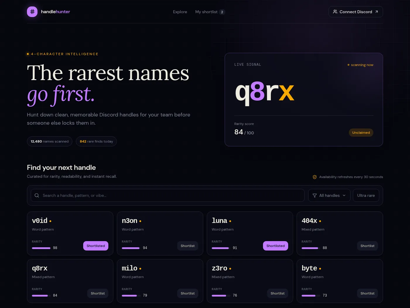 Discord Handle Hunter