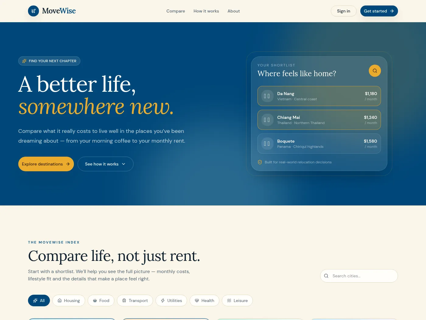 Expat Life Comparator