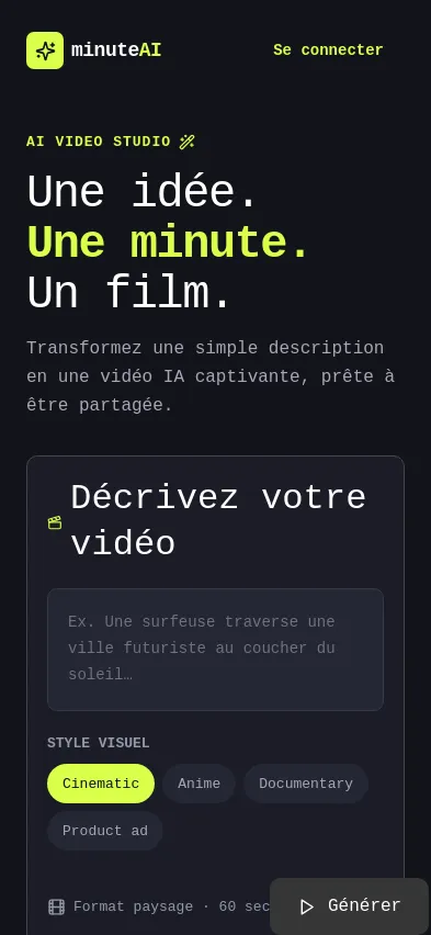 MinuteAI Video Maker