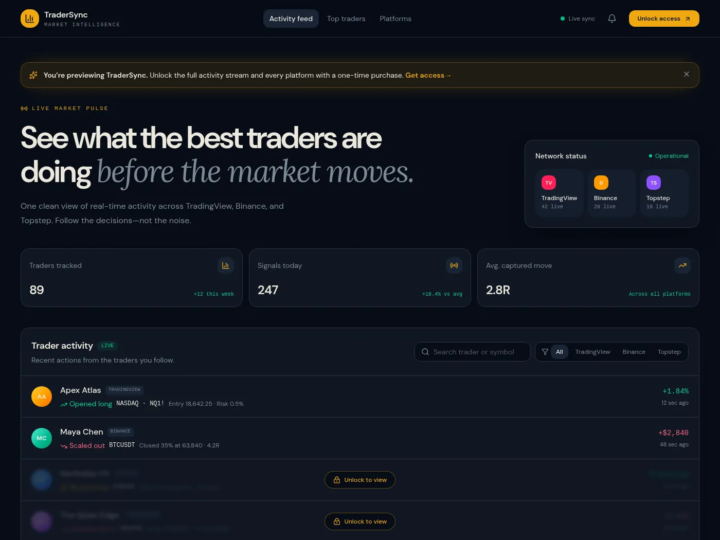 TraderSync Dashboard