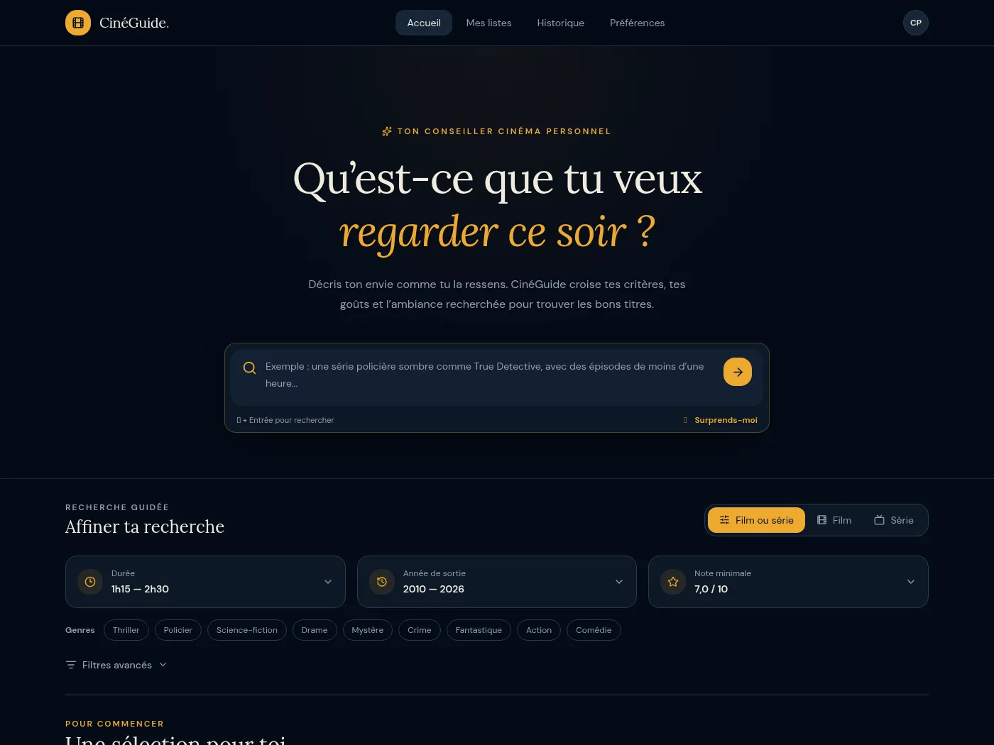 CinéGuide Perso