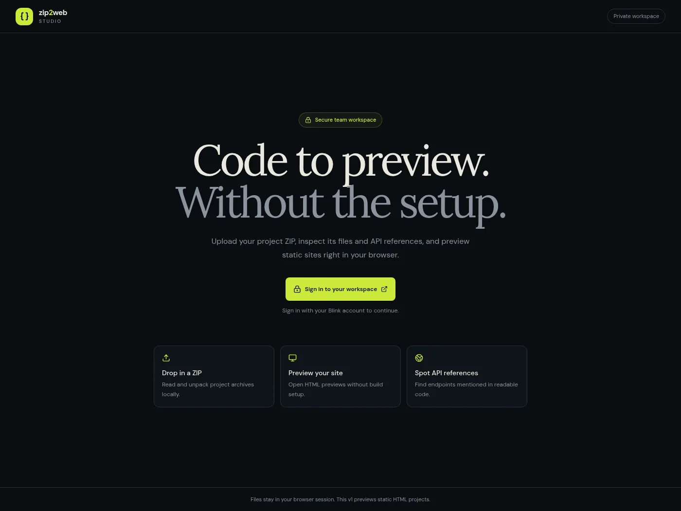 Zip2Web Studio