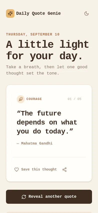 Daily Quote Genie