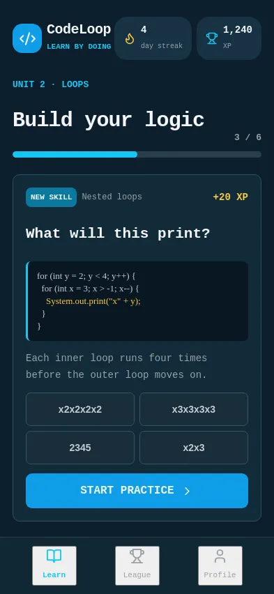 CodeLoop Learner