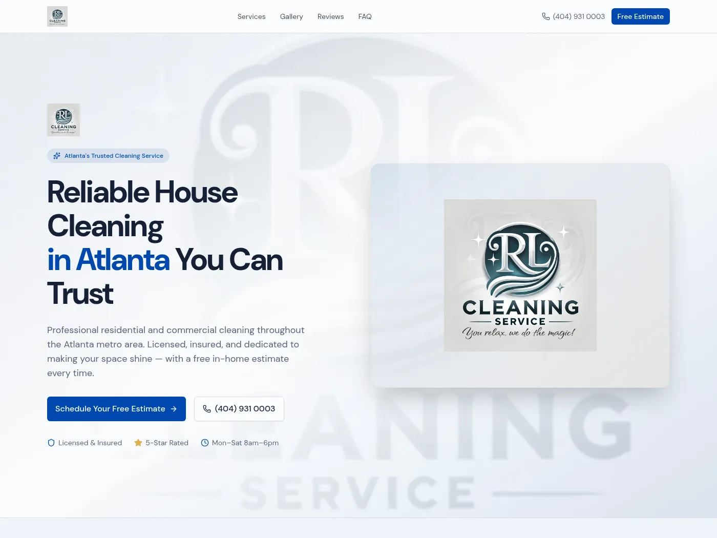 RL Cleaning Services Site