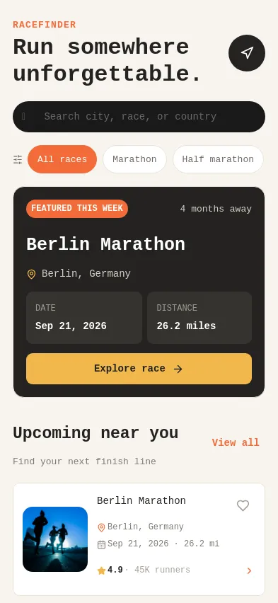 RaceFinder Mobile