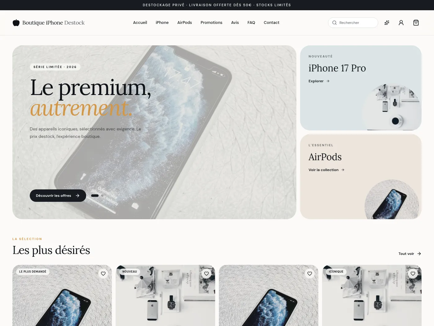 Boutique iPhone Destock
