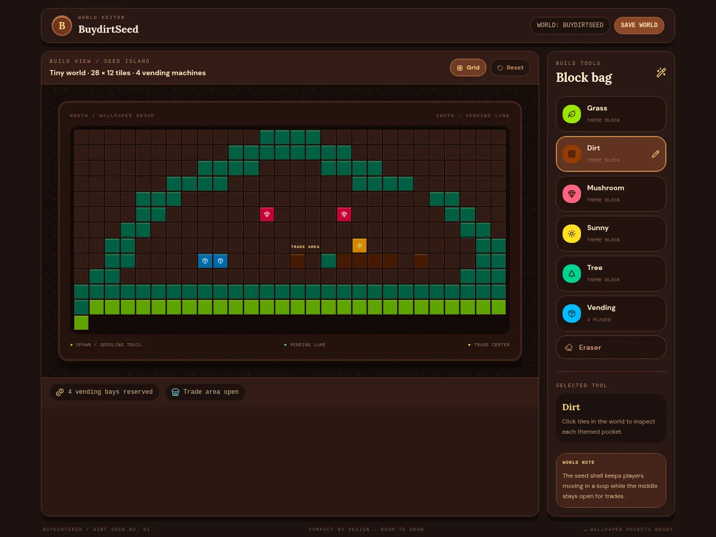BuydirtSeed World Designer