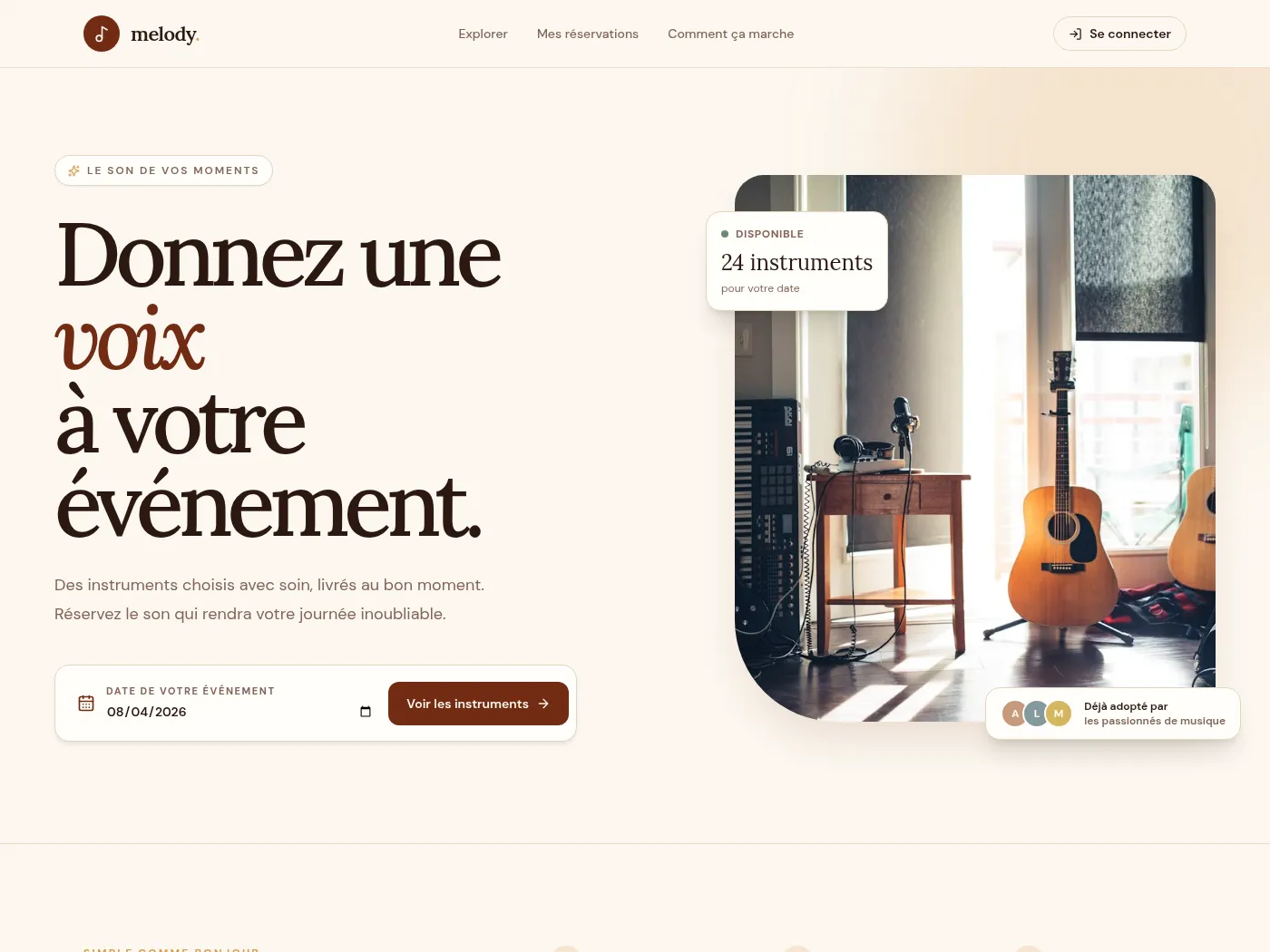 Melody Rental UI