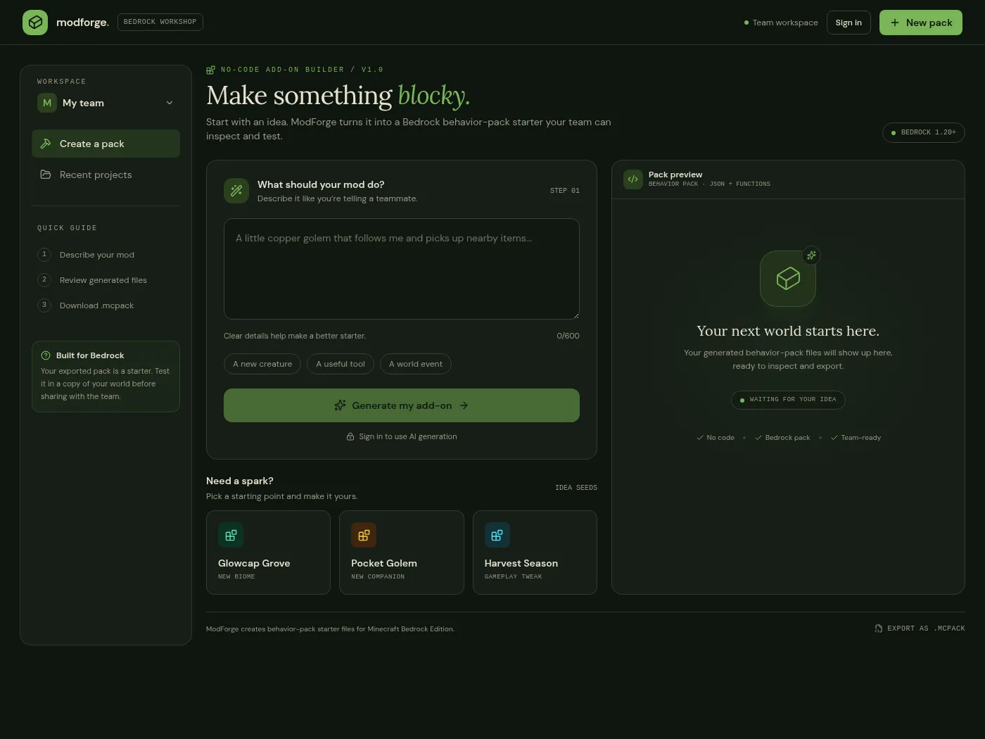 AI ModForge Creator