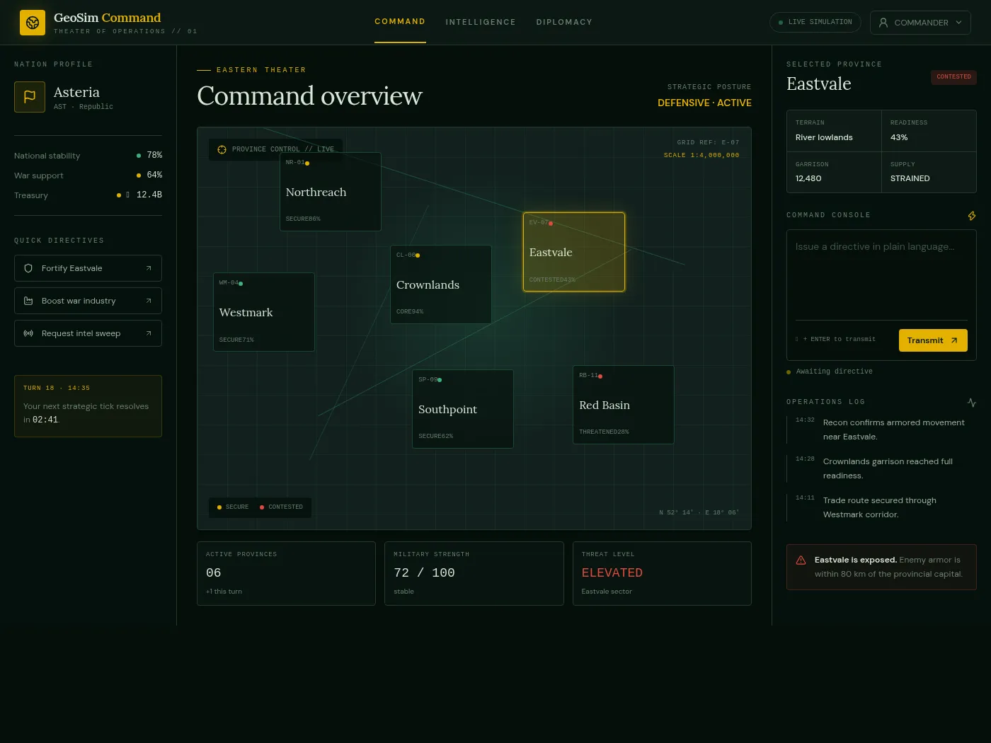 GeoSim Command