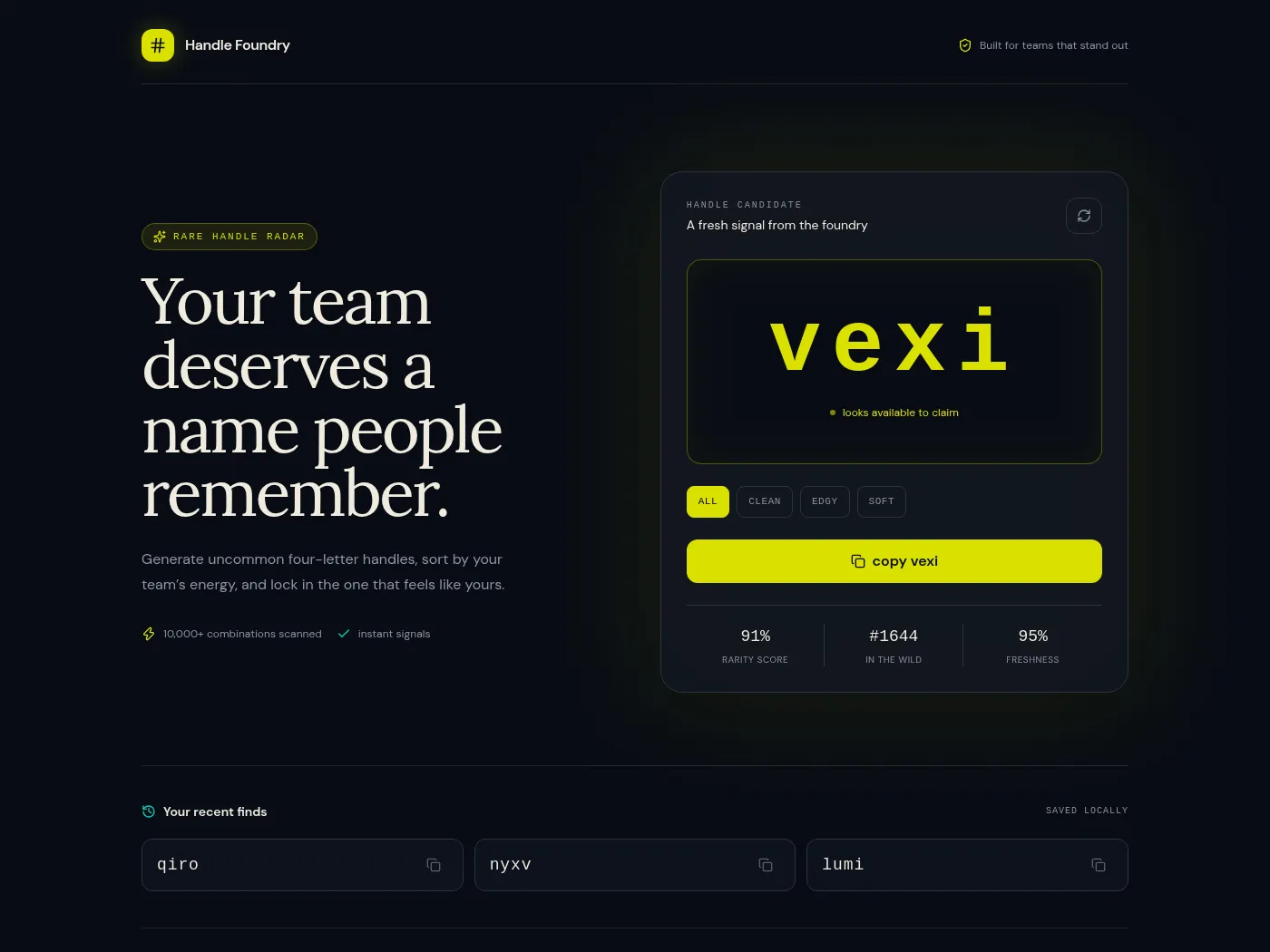 Rare Discord Handle Finder