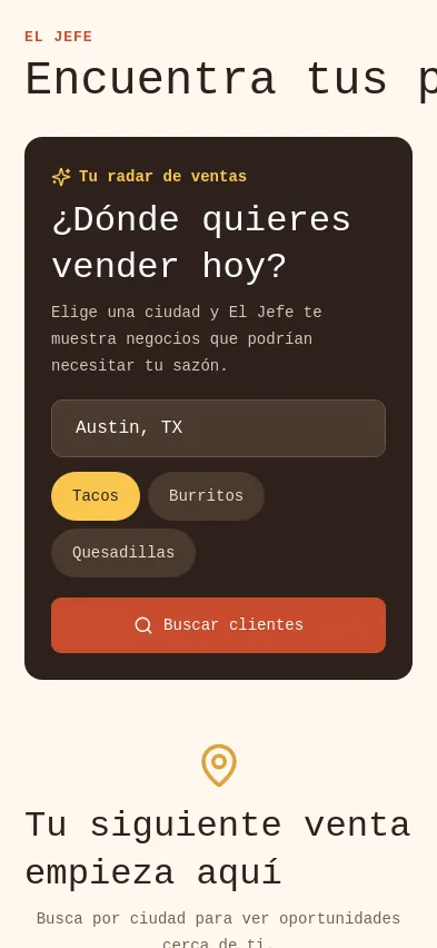 El Jefe Sales Finder