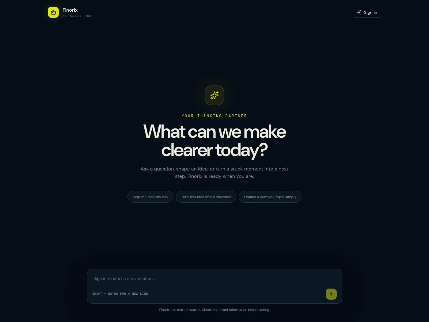Finorix AI Bot