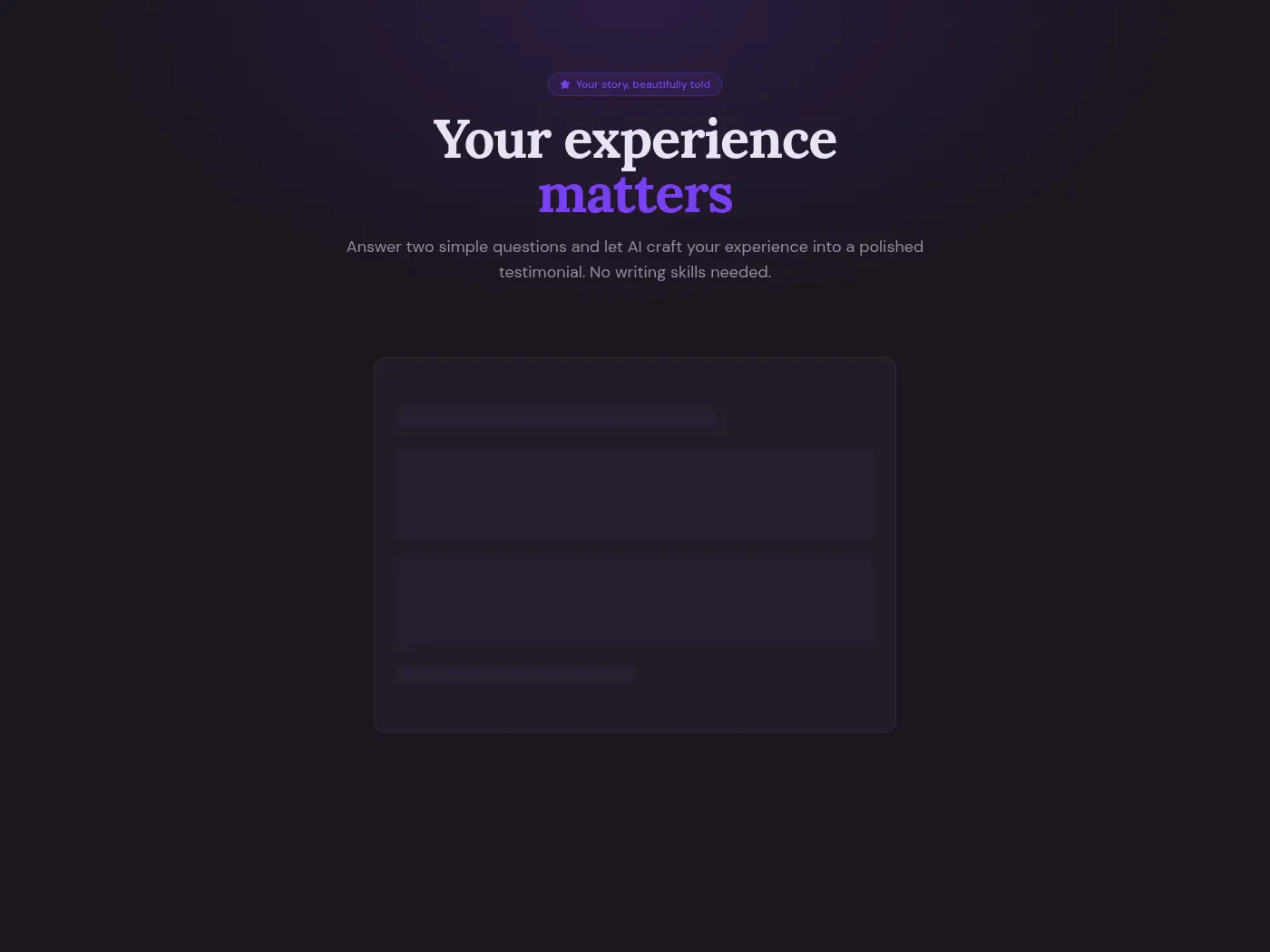 AI Testimonial Pro