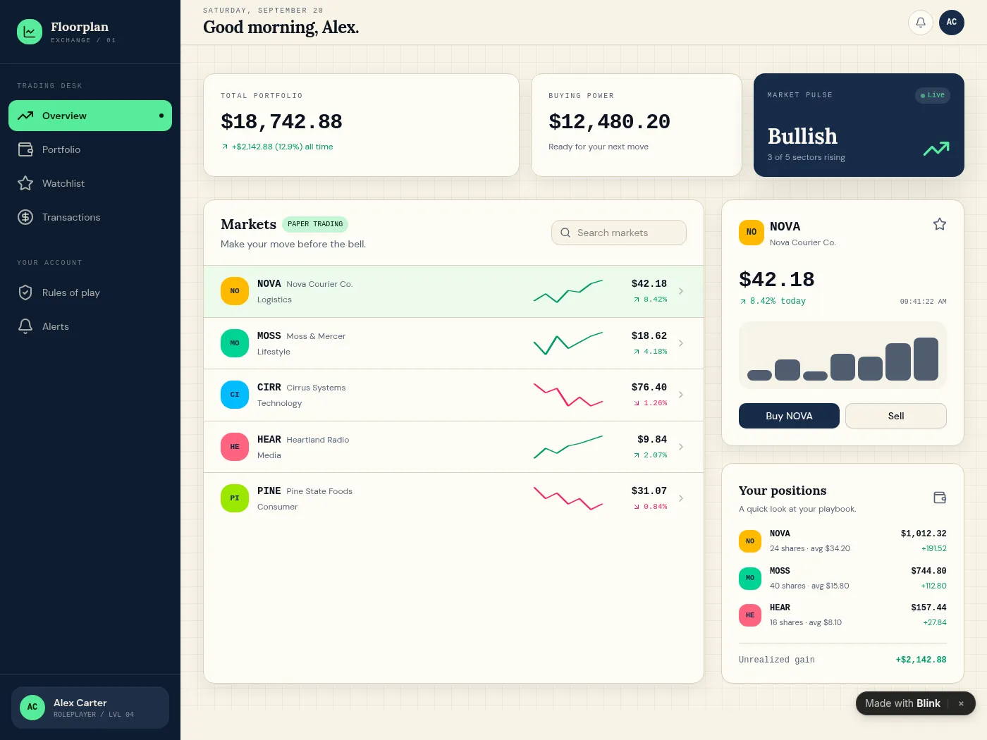 LARP Robinhood Exchange