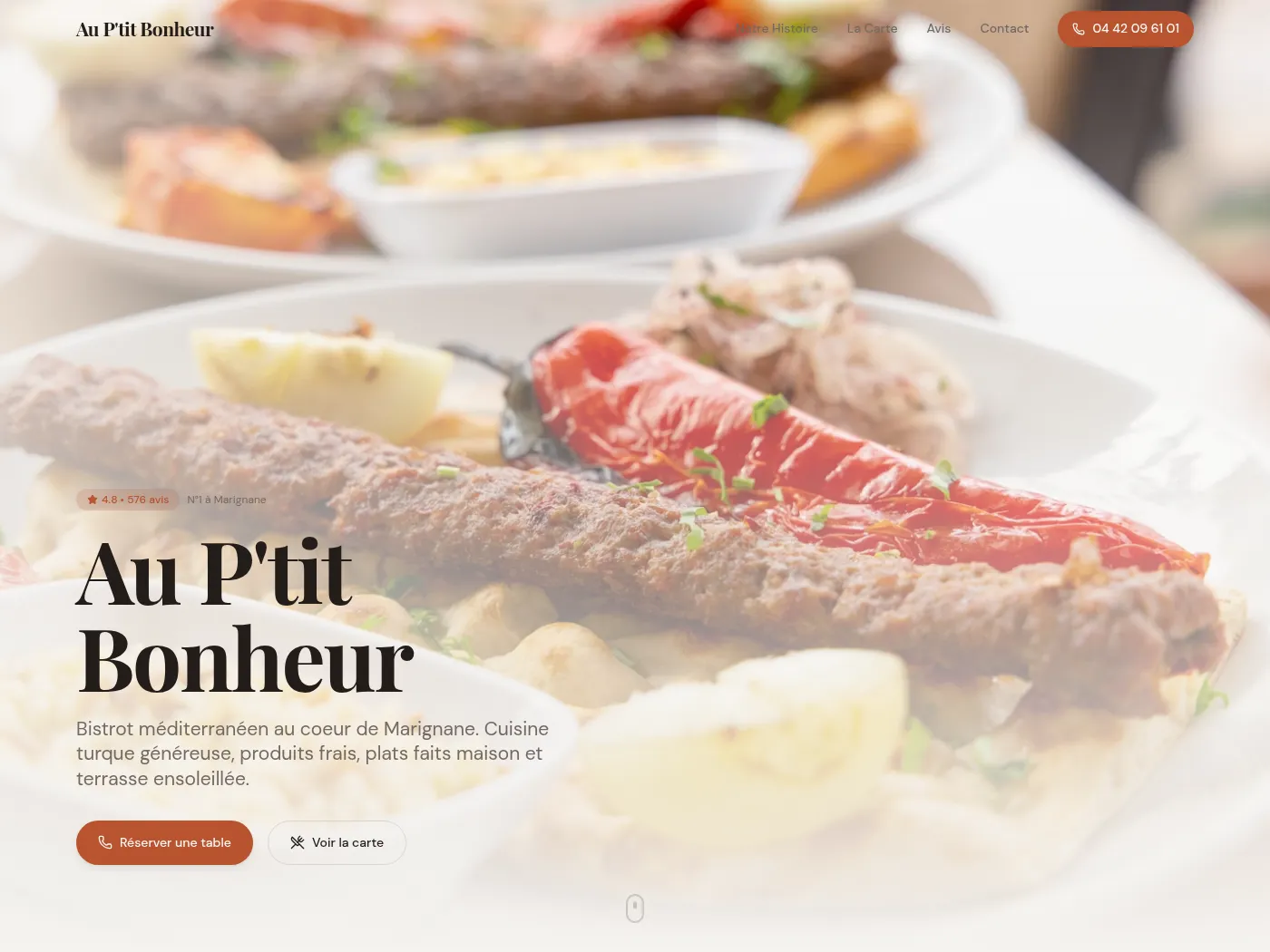 Le Gourmet Landing Page