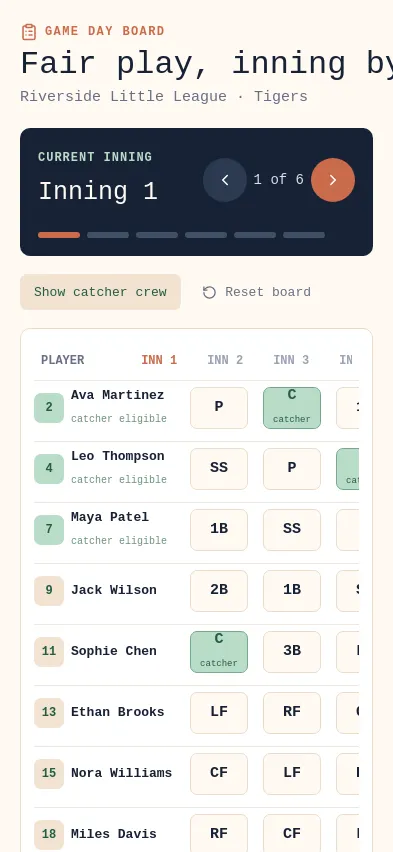 Inning Position Tracker