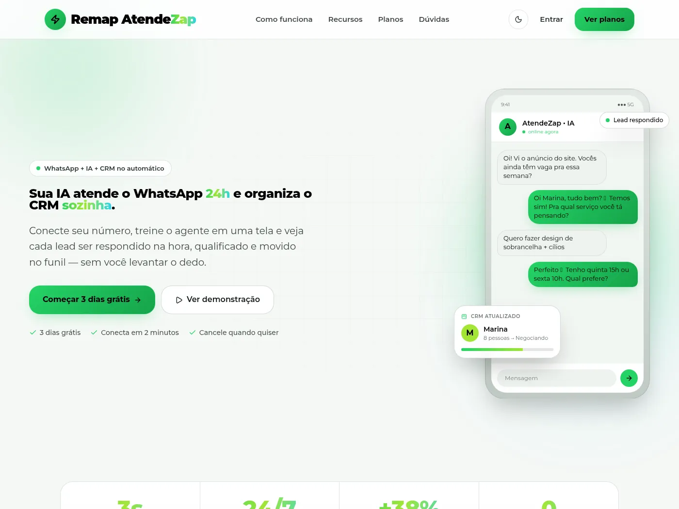 AtendeZap — Template para Alunos (Remix)
