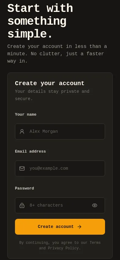 Blink Quick Signup
