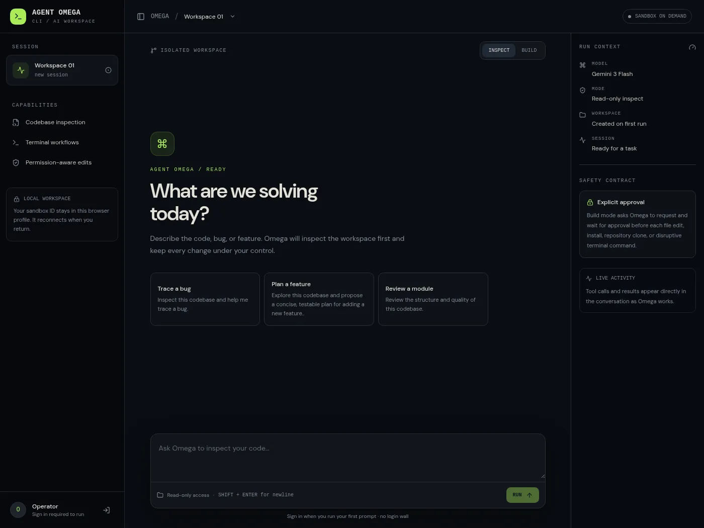 Agent Omega CLI AI