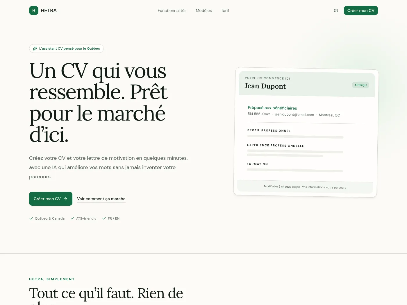 HETRA CV Assistant