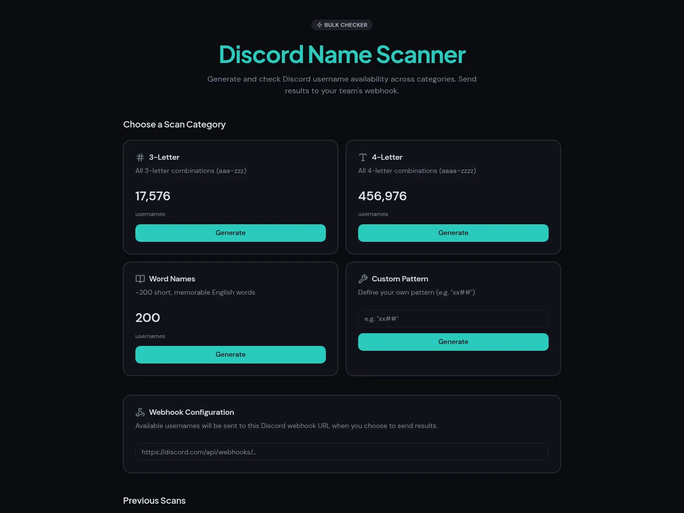 Discord Name Scanner