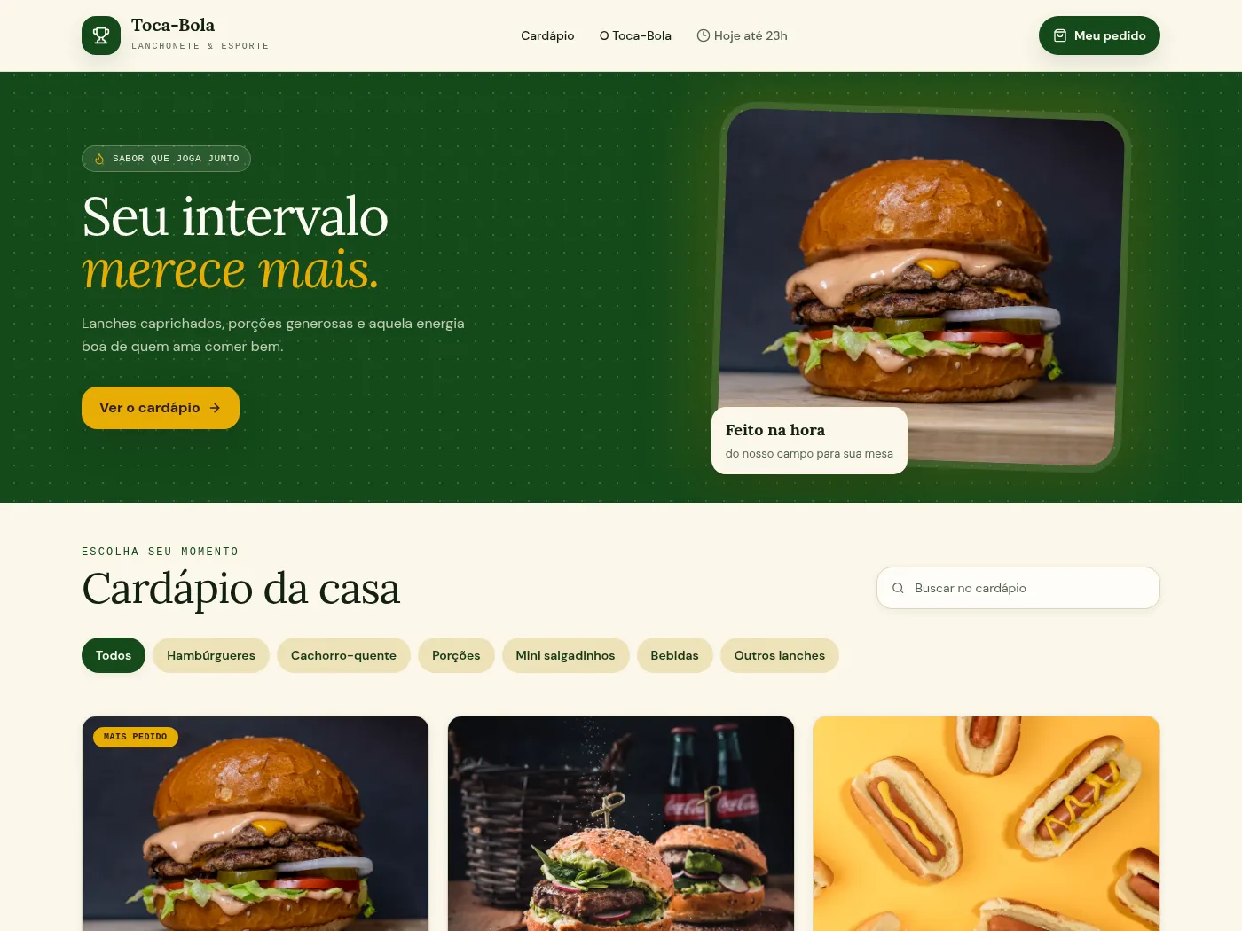 Toca-Bola Online Pedidos