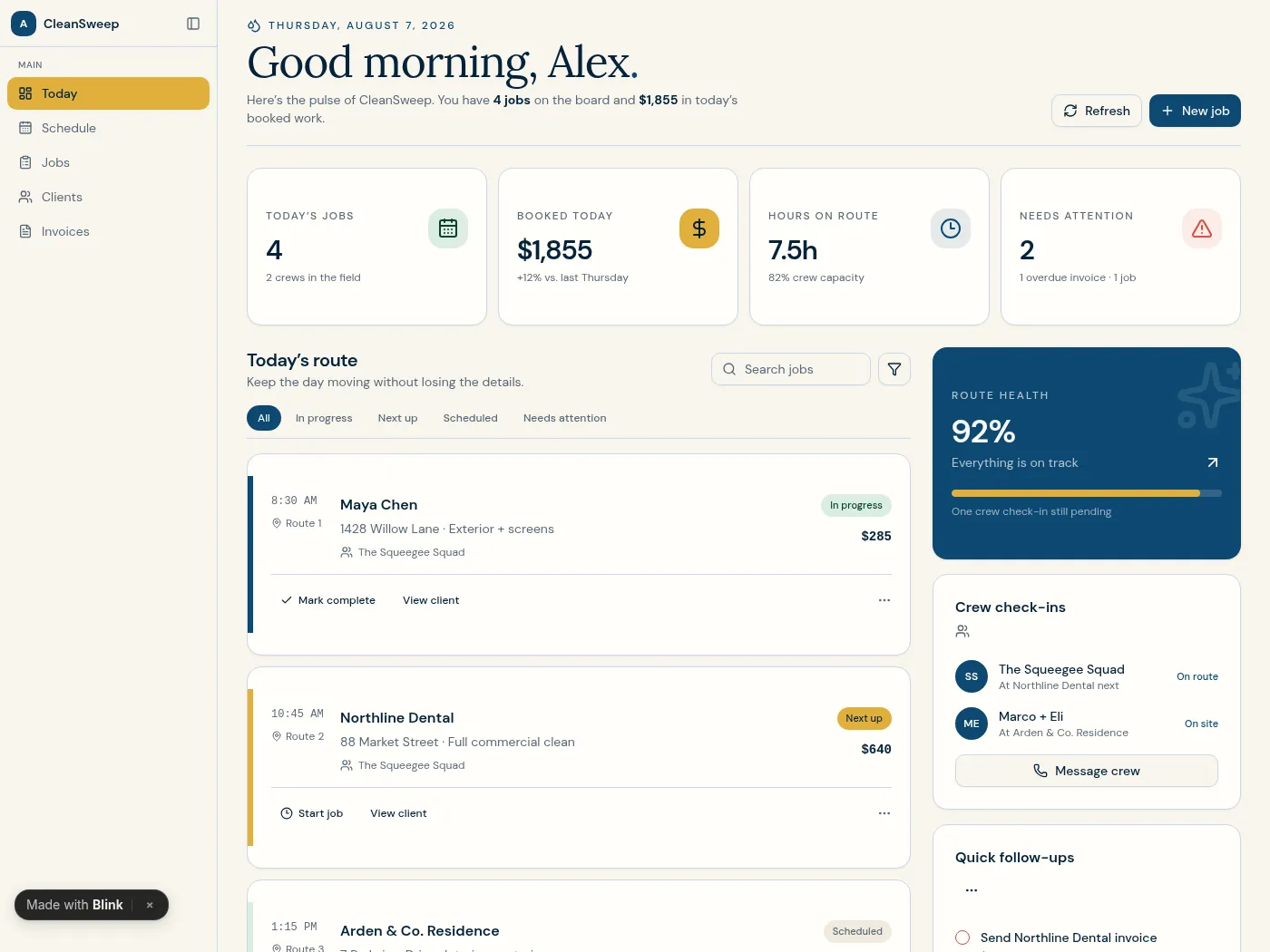 CleanSweep CRM