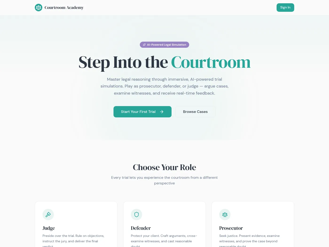 Virtual Courtroom Academy