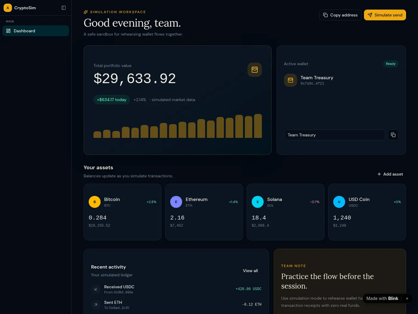 CryptoSim Wallet
