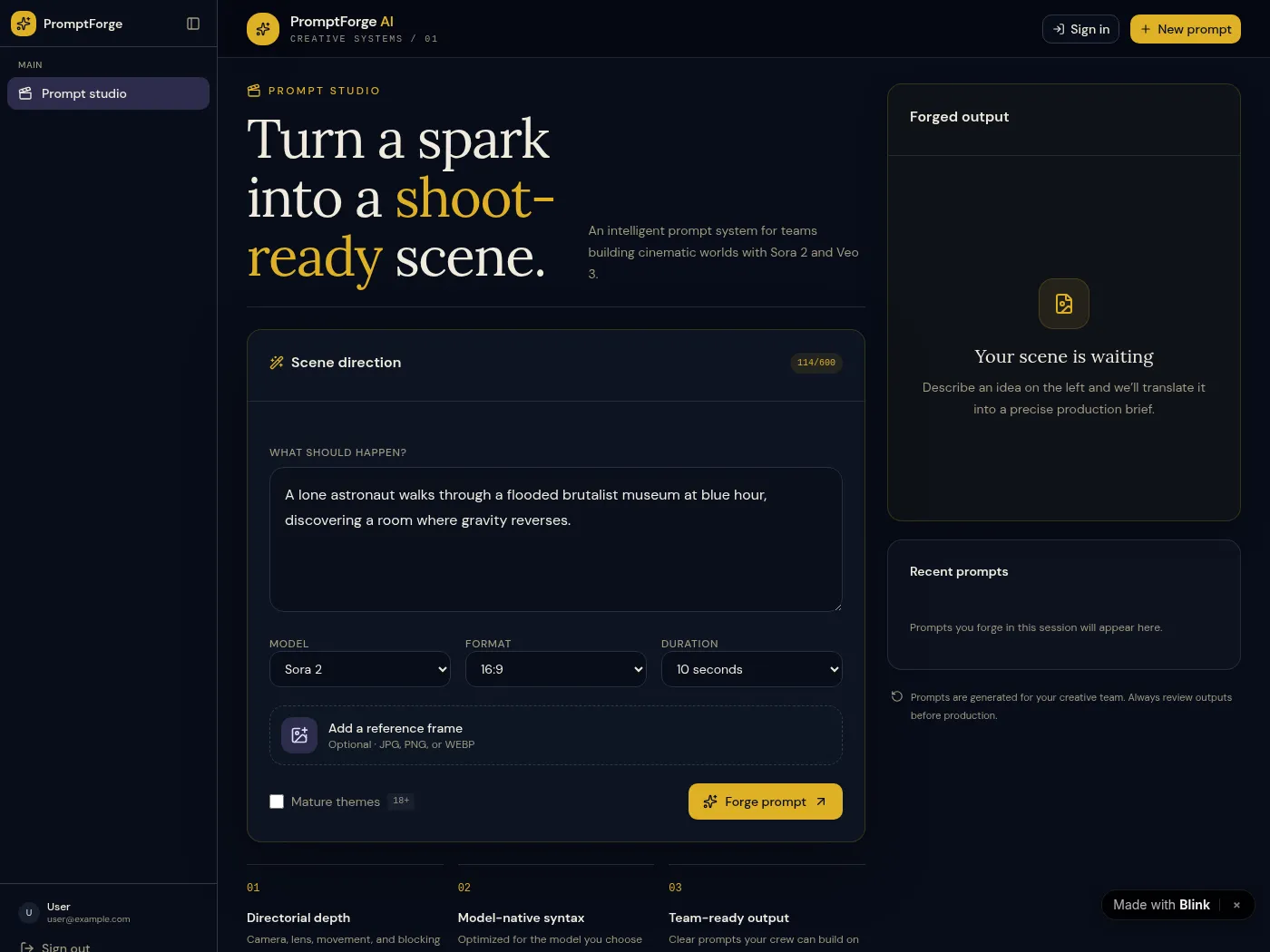 PromptForge AI Studio