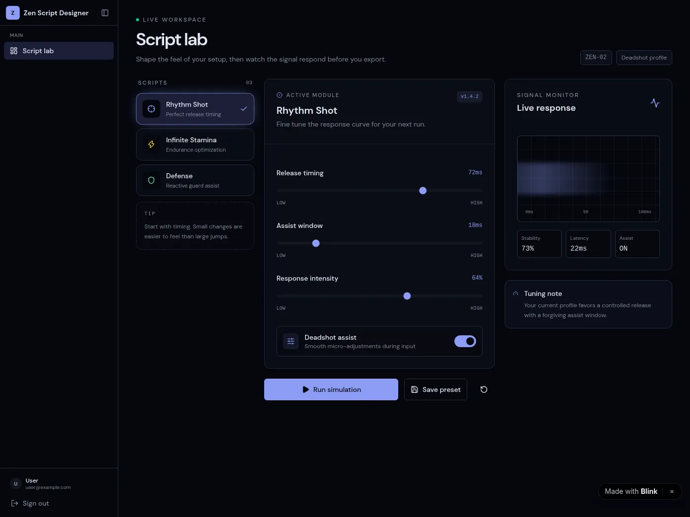 Zen Script Designer