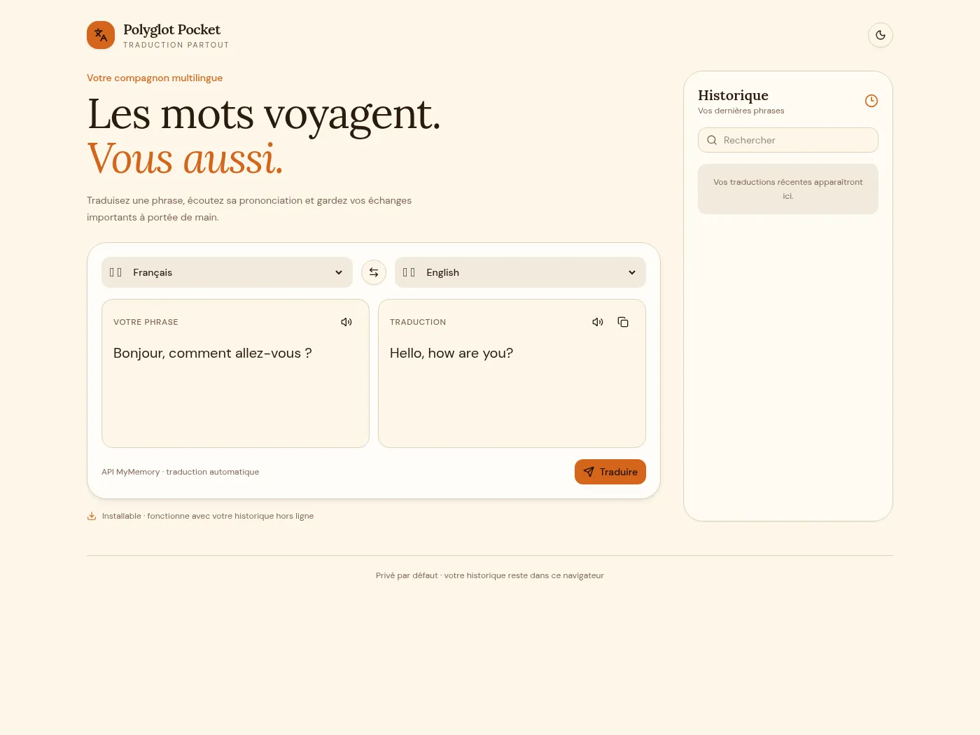 PWA Translate Hub