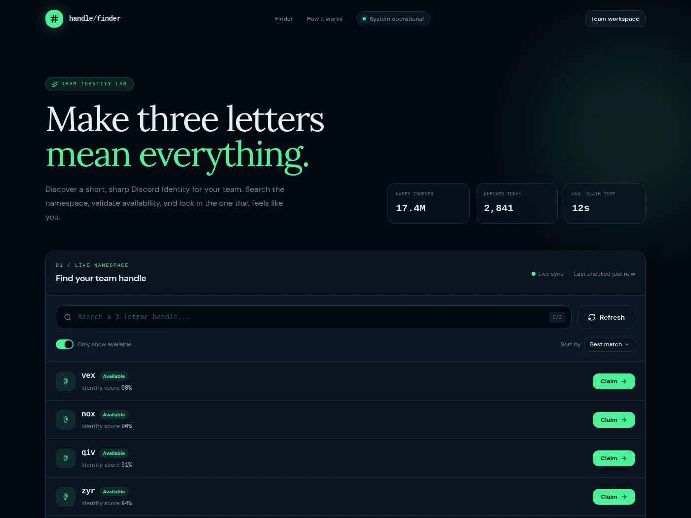 Discord Name Finder