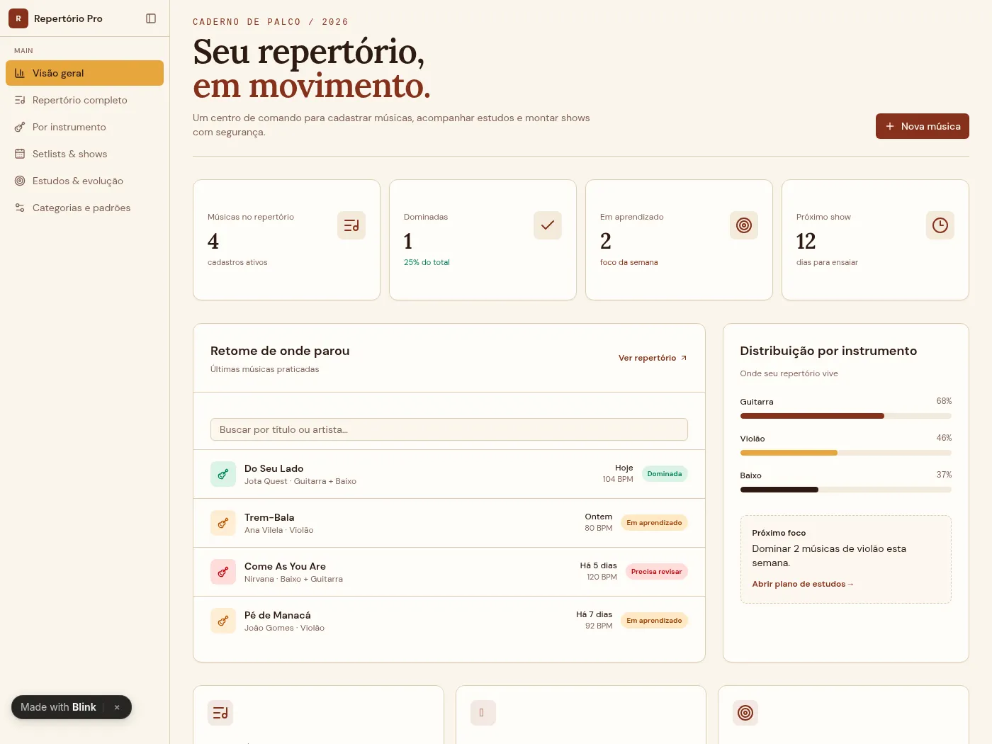 Repertório Musical Pro