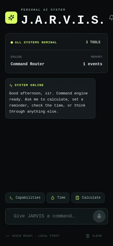 JARVIS Personal AI Hub