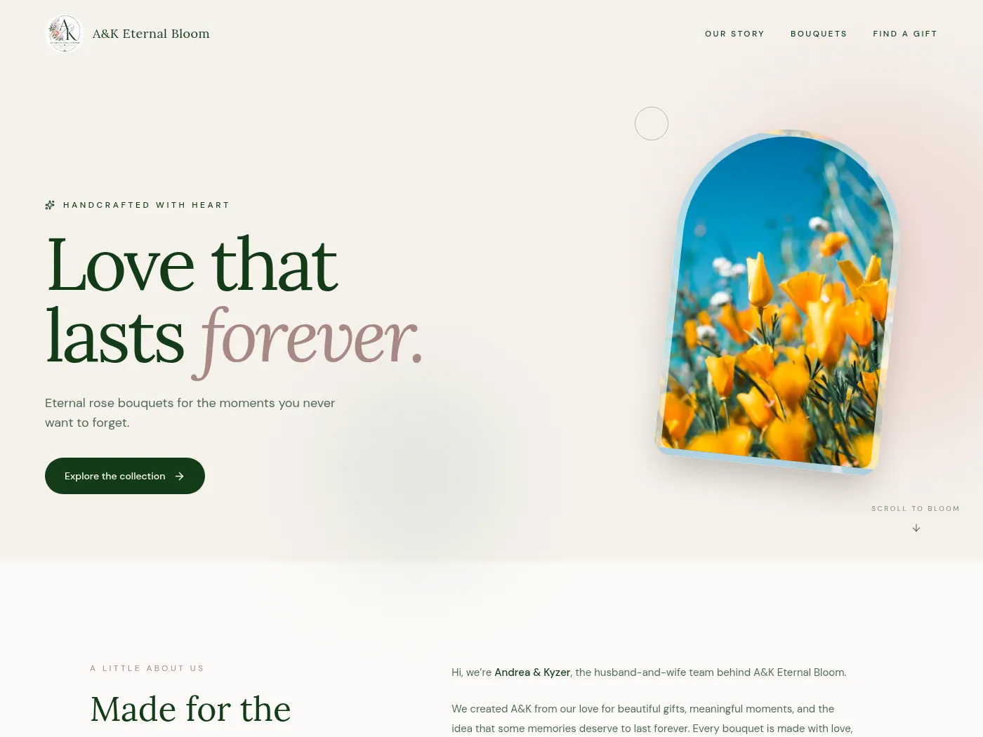 Eternal Bloom Website