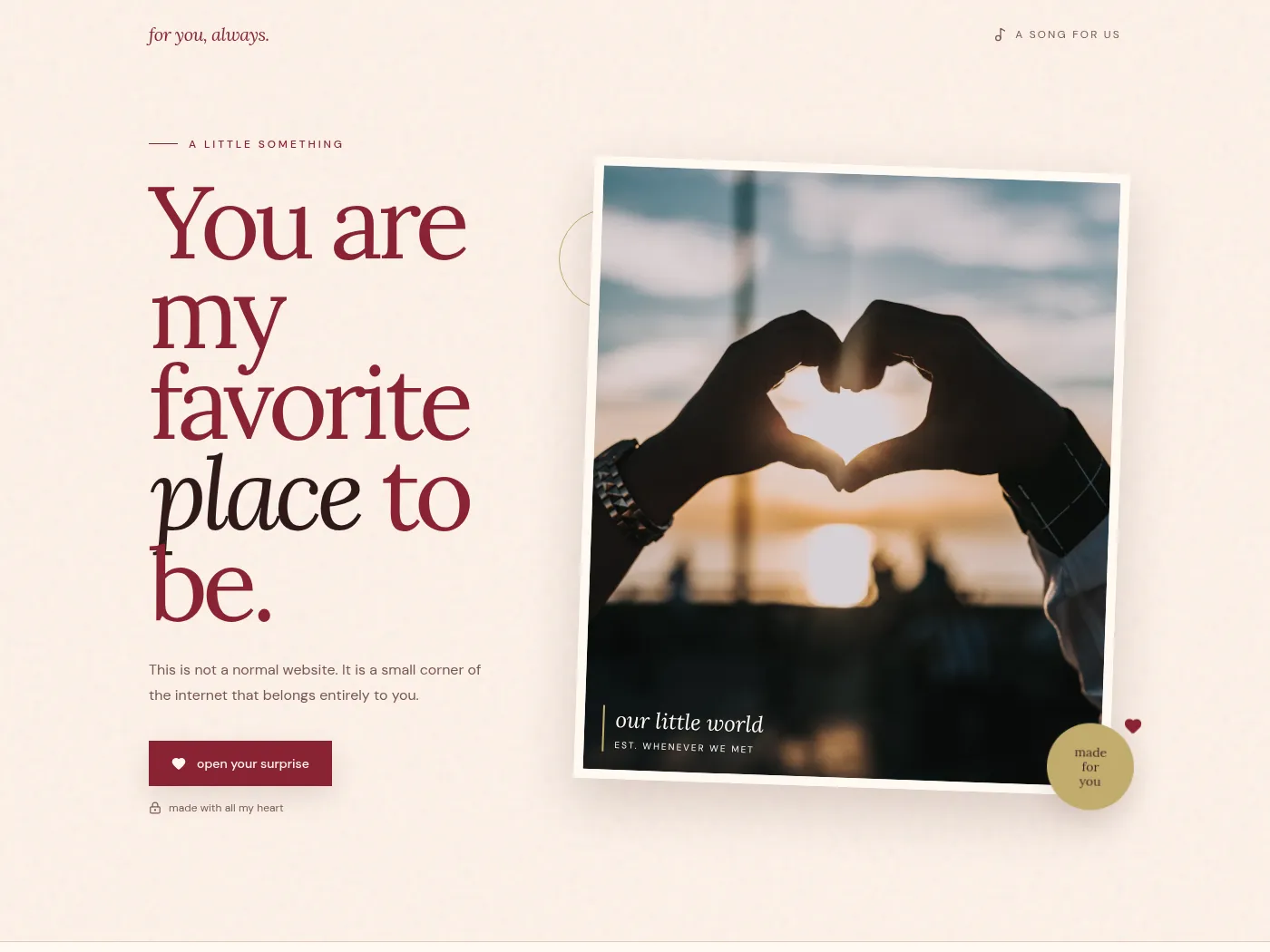 LoveSurprise Website