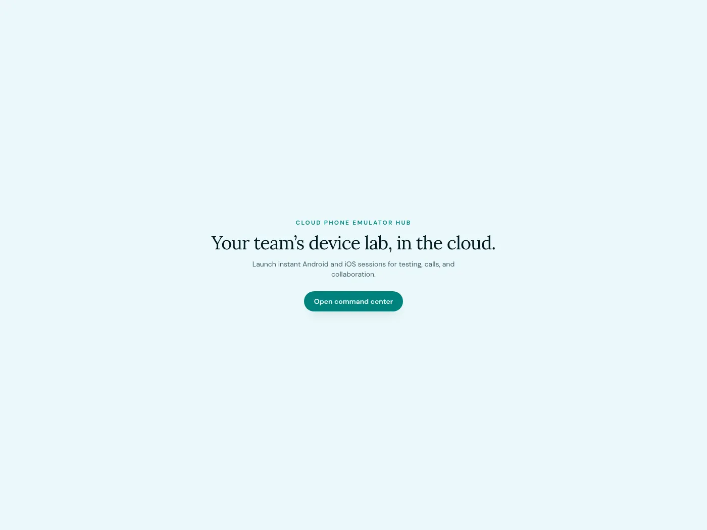 Cloud Phone Emulator Hub