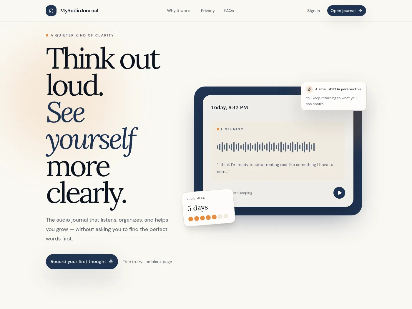 Audio Journal Redesign