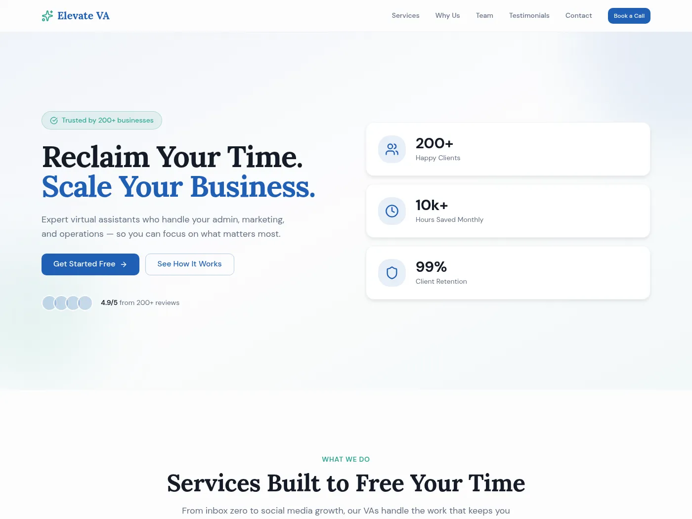 Virtual Assistant Agency Site