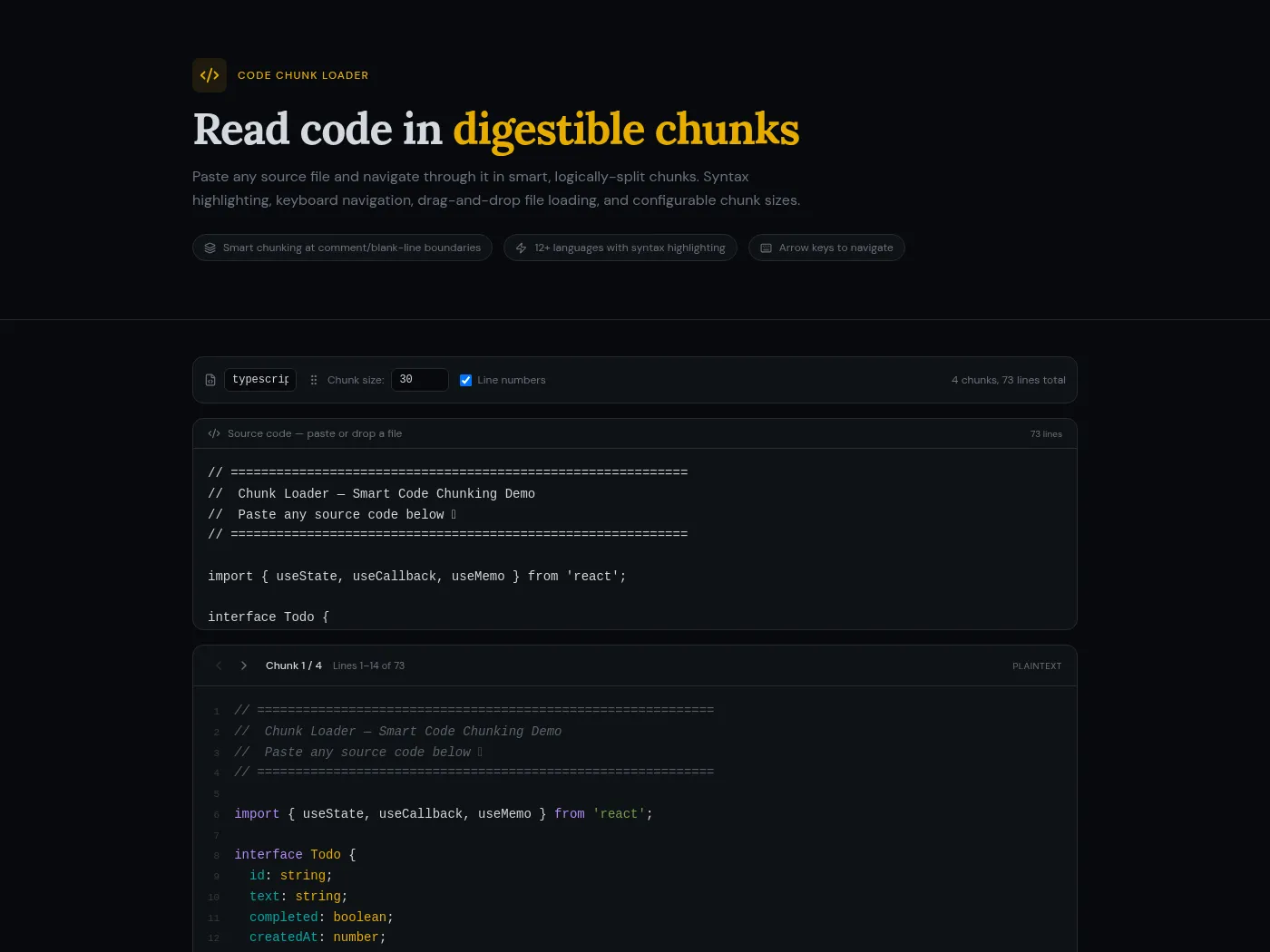 Code Chunk Loader