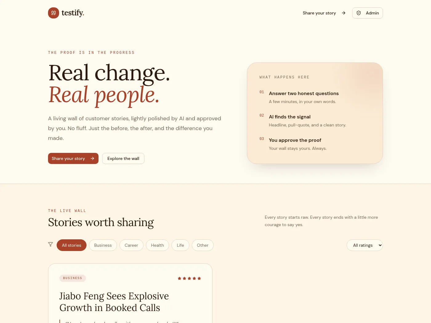 Testify AI Wall