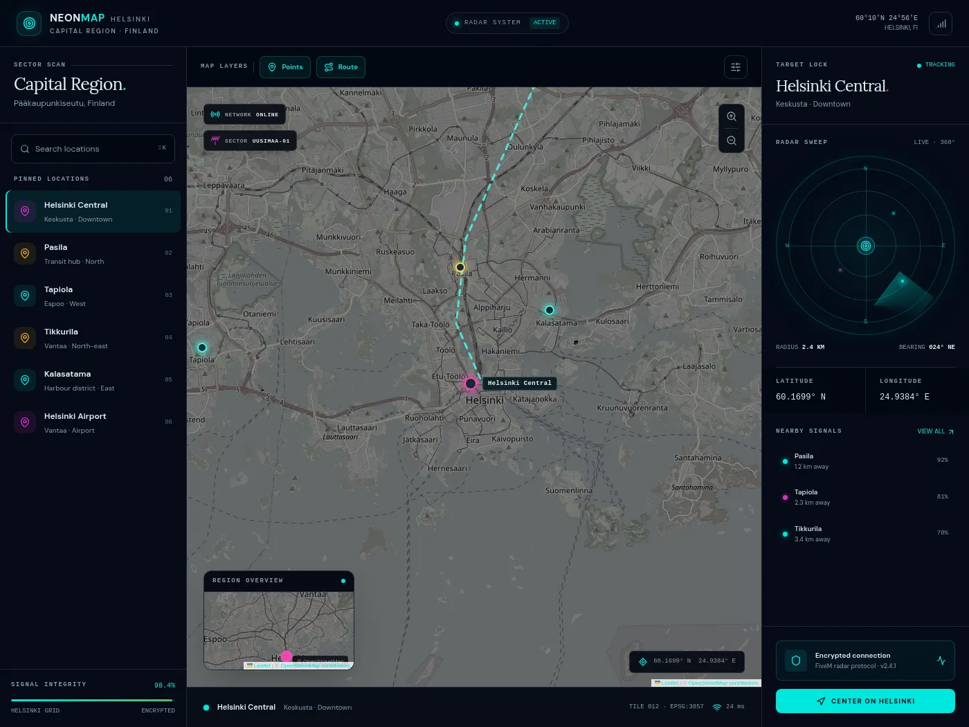 NeonMap Helsinki FiveM